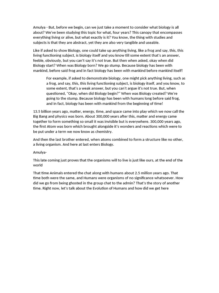 Bio PPT Script Draft 1 | PDF