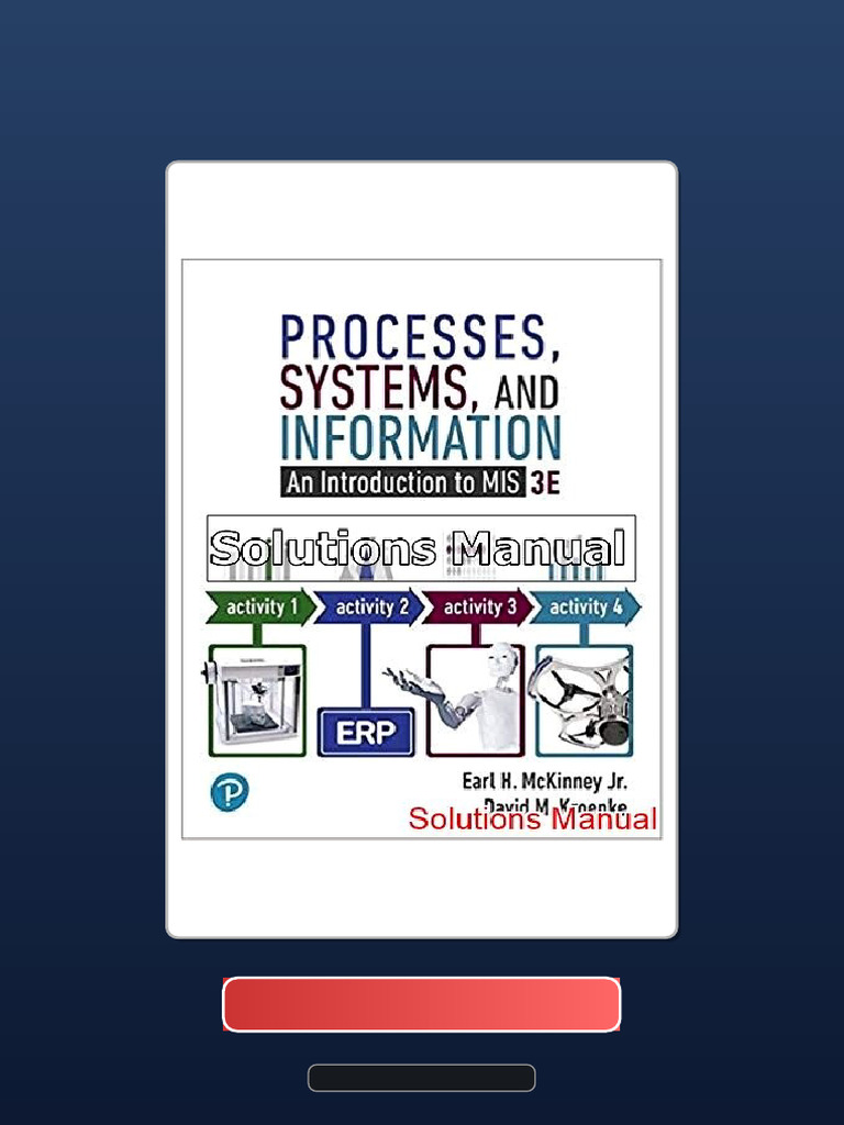 Processes Systems and Information An Introduction To MIS 3rd Edition Mckinney Digital Access ...