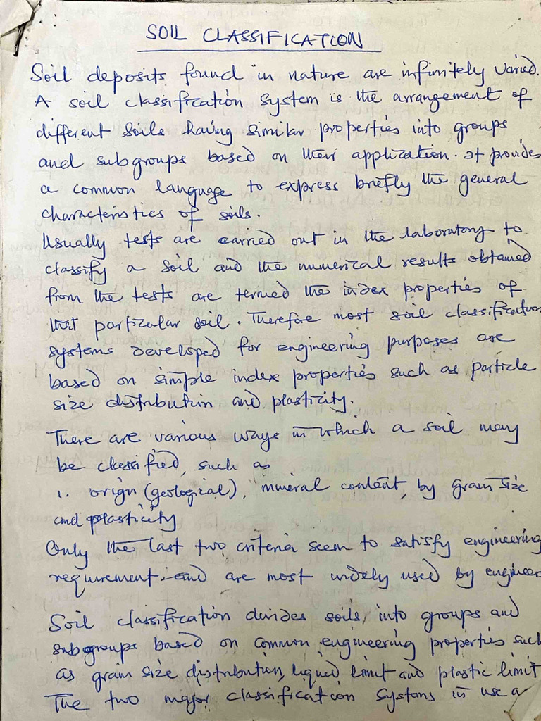 Soil Classification 1 Pdf