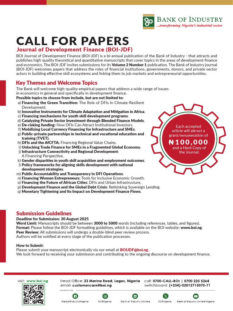 Call - For - Papers - BOI-JDF - Volume2 Number1 | PDF | Climate ...