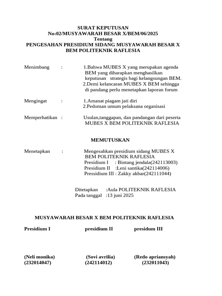 Surat Keputusan | PDF