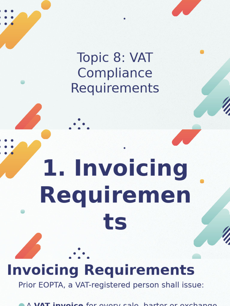VAT Compliance and Invoicing Guidelines | PDF | Value Added Tax | Invoice