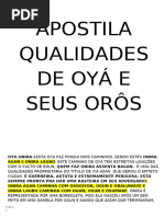 Apostila Qualidades de Ogún e Seus Orôs 1 | PDF | Santeria | Ferro
