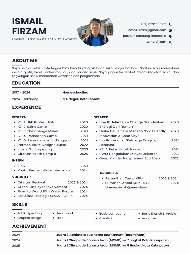 CV Ismail Firzam | PDF
