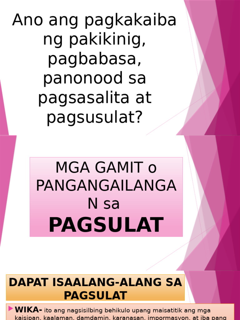 Pagsulat 1 | PDF