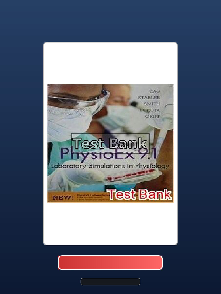 PhysioEx 91 Laboratory Simulations in Physiology With 91 Update 1st Edition Zao Digital Access ...