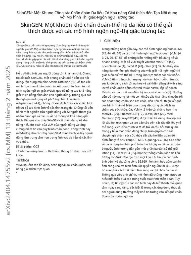 SkinGEN An Explainable Dermatology Diagnosis To Generation Framework ...