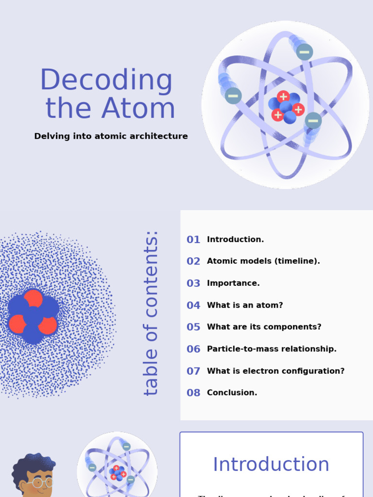 Chemistry Atomic Structure Presentation in Lavander Red Blue ...