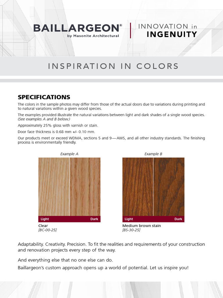 Wood Door Finishing Specifications | PDF | Wood