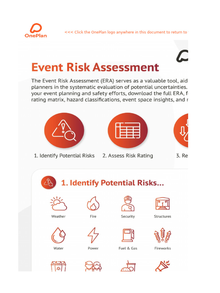 Event Risk Assessment (Final) | PDF