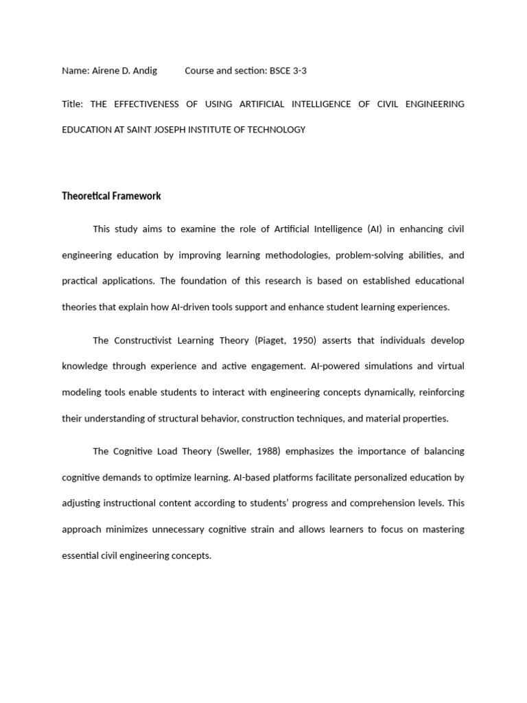 Andig - Theoretical and Conceptual Framework | PDF | Learning | Intelligence (AI) & Semantics