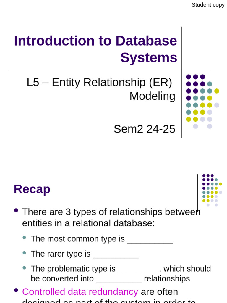 Database Systems: ER Modeling Basics | PDF | Information Technology ...