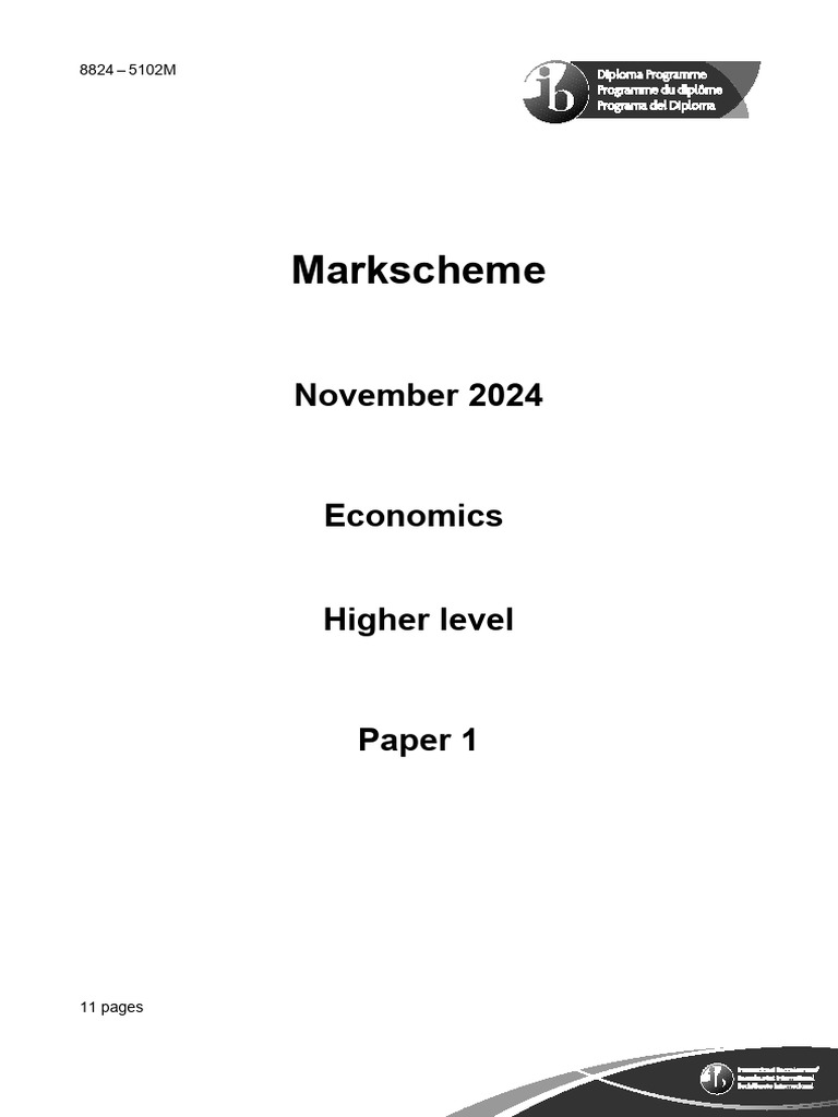 Economics Paper 1 TZ2 HL Markscheme | PDF | Inflation | Exchange Rate