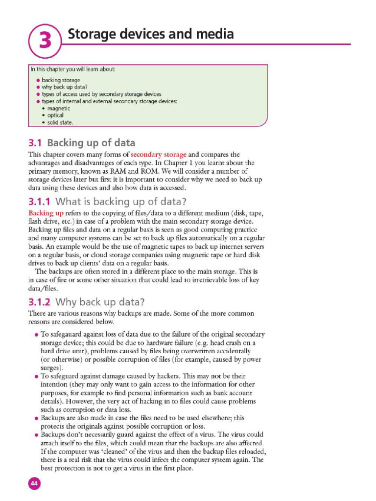 Storage Devices and Media iCT | PDF