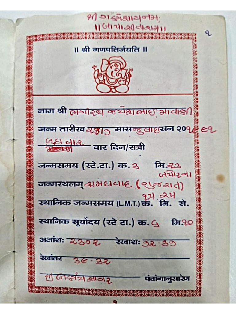 Bhagirath Janampatri - 1 | PDF