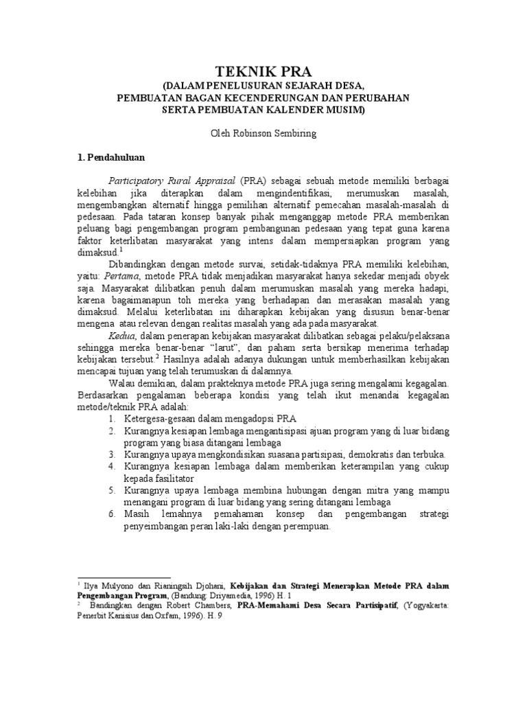 Teknik Pra | PDF | Ilmu Sosial