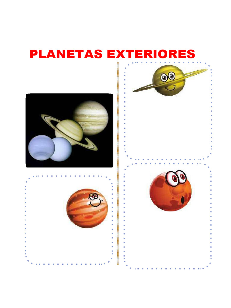 Planetas Exteriores para NOVENO Grado de Primaria | PDF