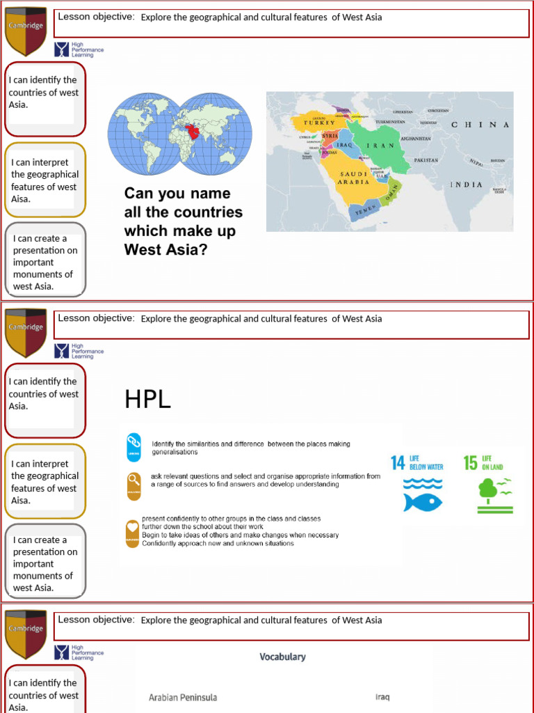 West Asia Geography and Culture Guide | PDF | Asia | Saudi Arabia
