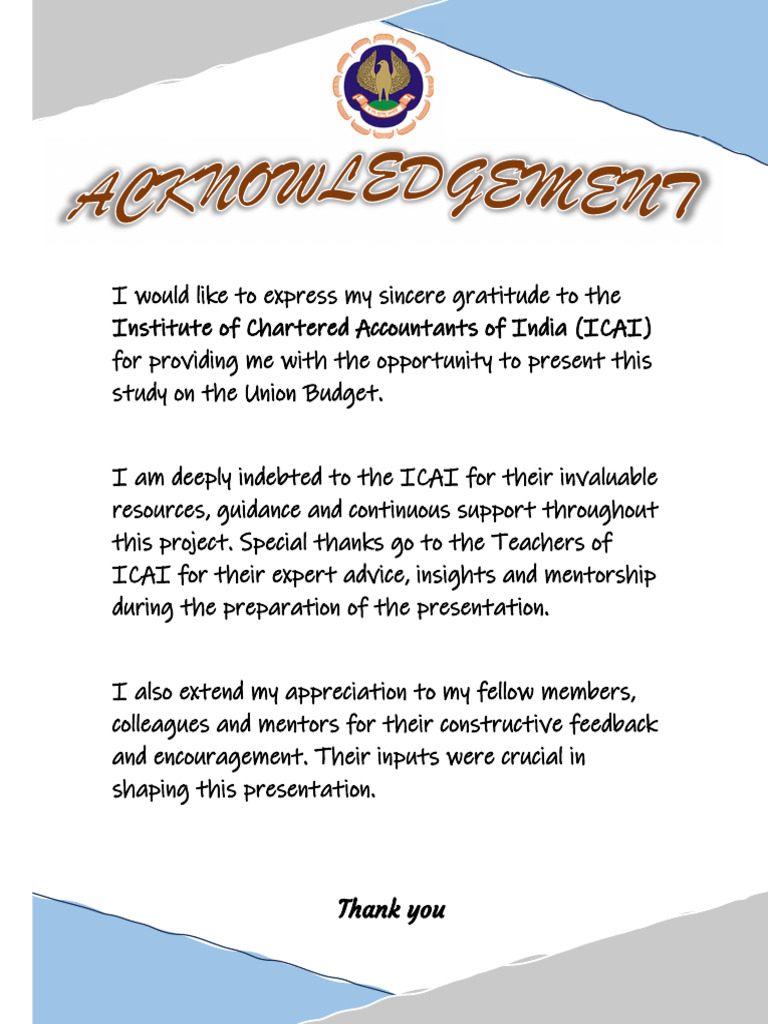 Acknowledgement | PDF