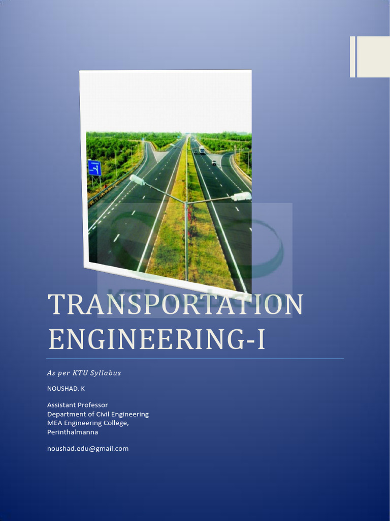 Transprtation Engineering | PDF | Road | Lane