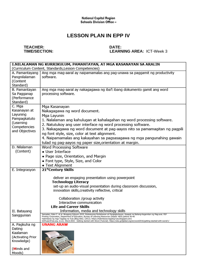 Epp4-Quarter 1-Week 3-DLL Matatag | PDF