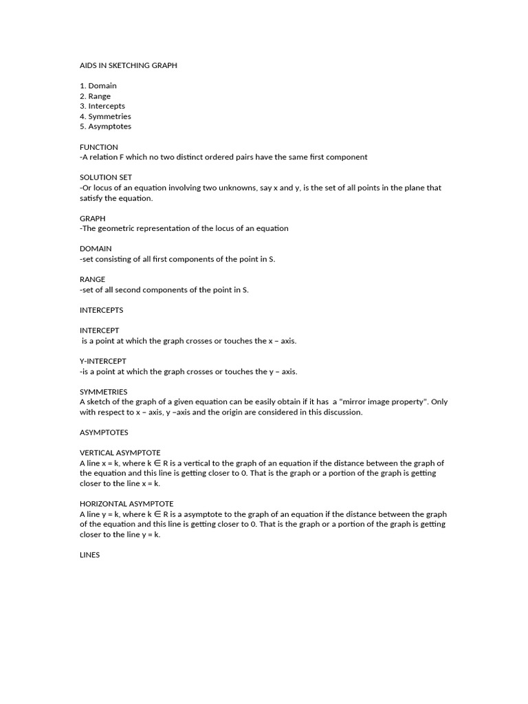 Understanding Graph Features in Functions | PDF