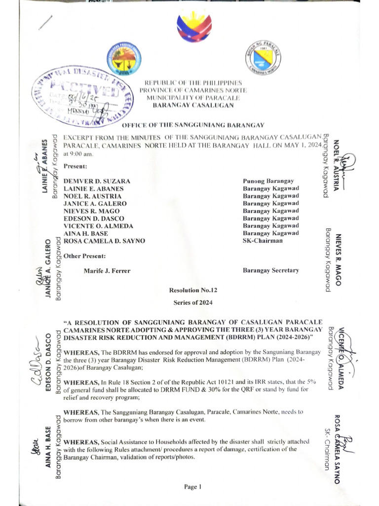 Resolution Casalugan | PDF