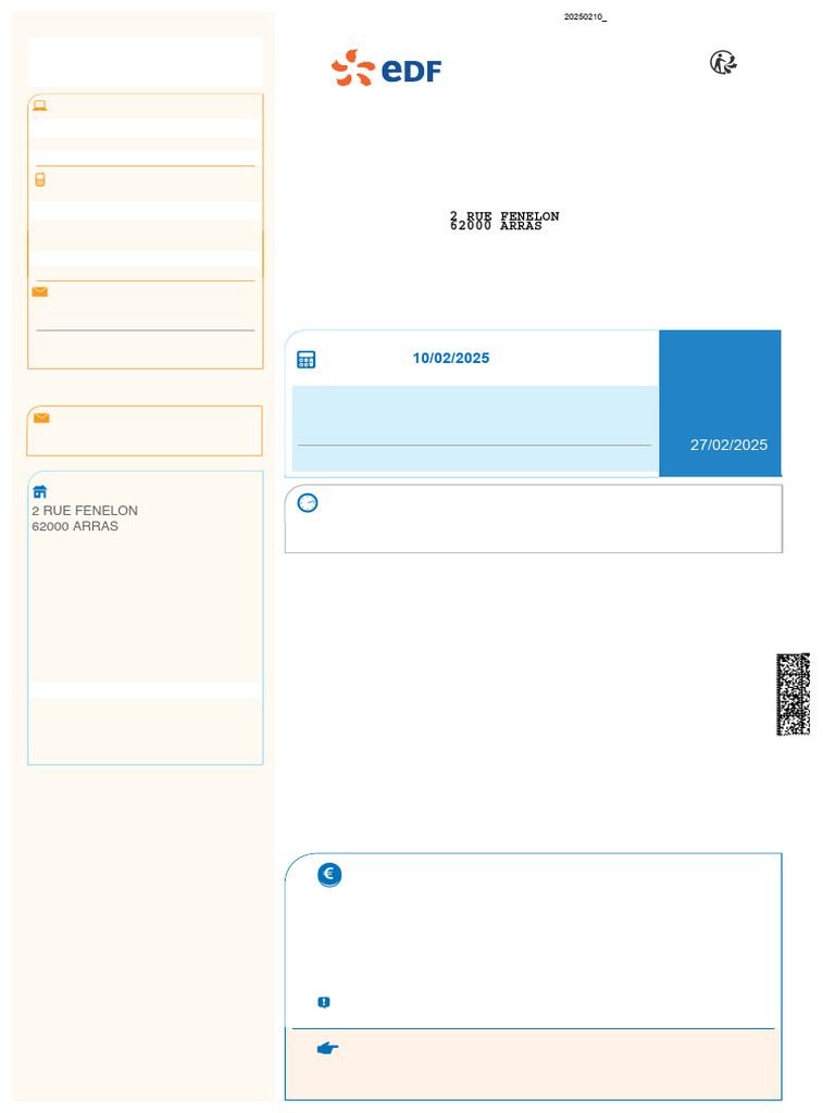 Facture Edf 2025 | PDF | Facture