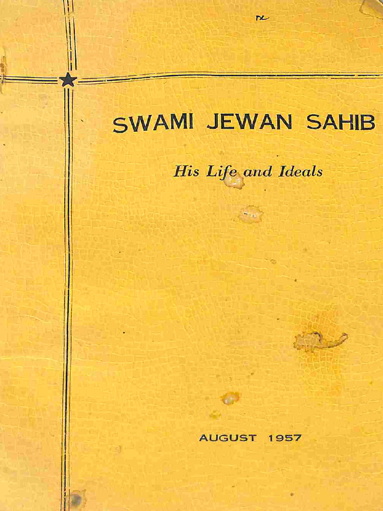 Swami Jewan Sahib His Life and Ideals Aug 1957 - The Normal Press ...