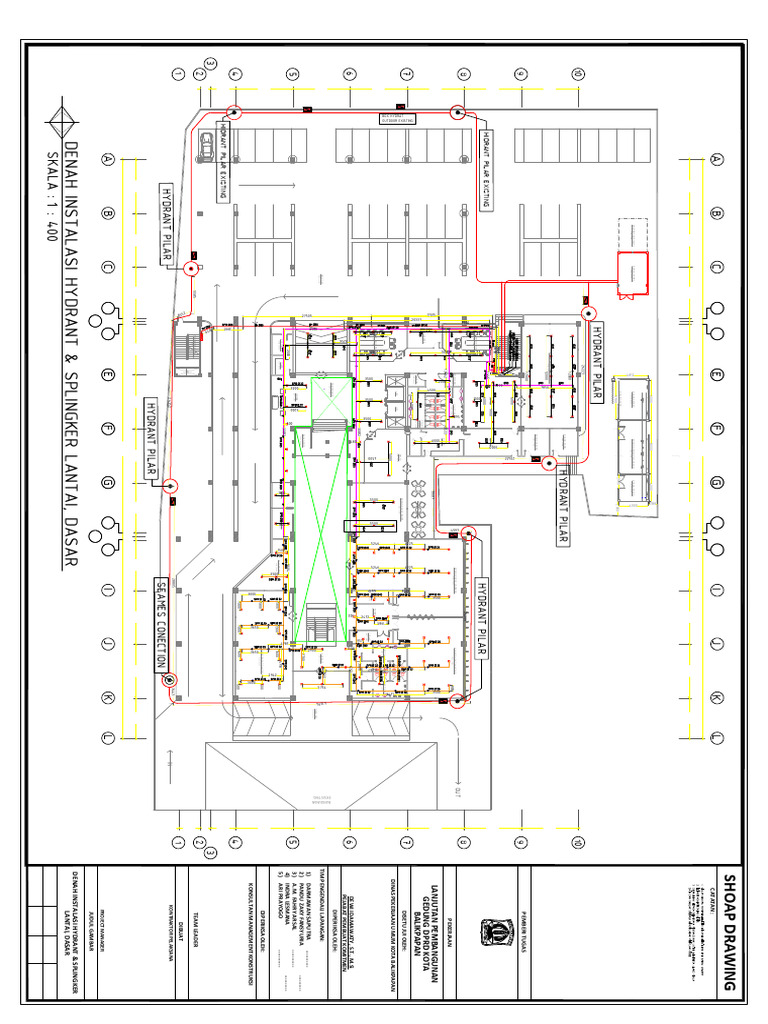 Denah Instalasi Hydrant & Sprinkler | PDF
