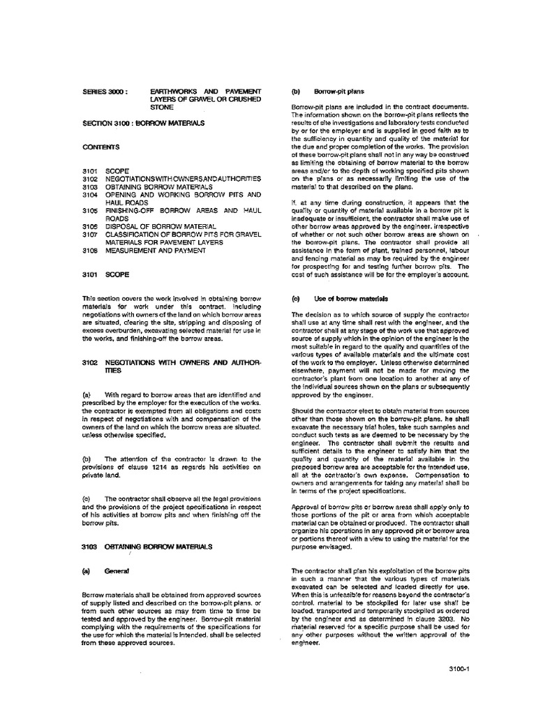 Section 3100 Borrow Materials | PDF