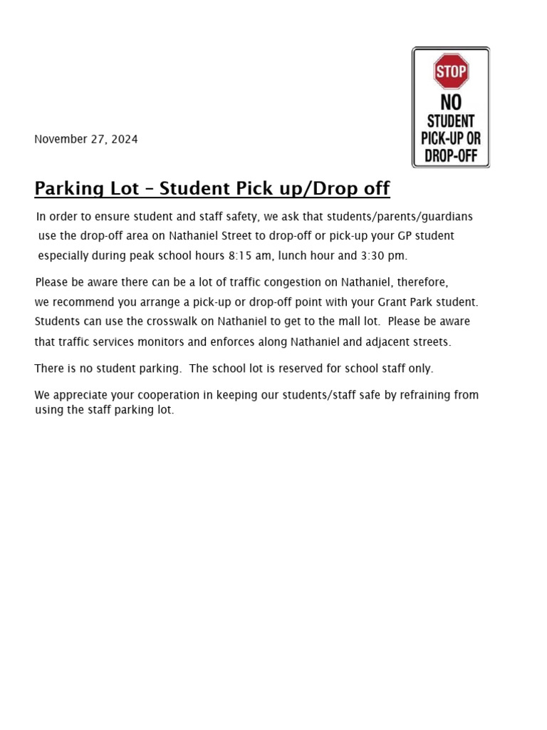 Safe Student Drop-off Guidelines | PDF