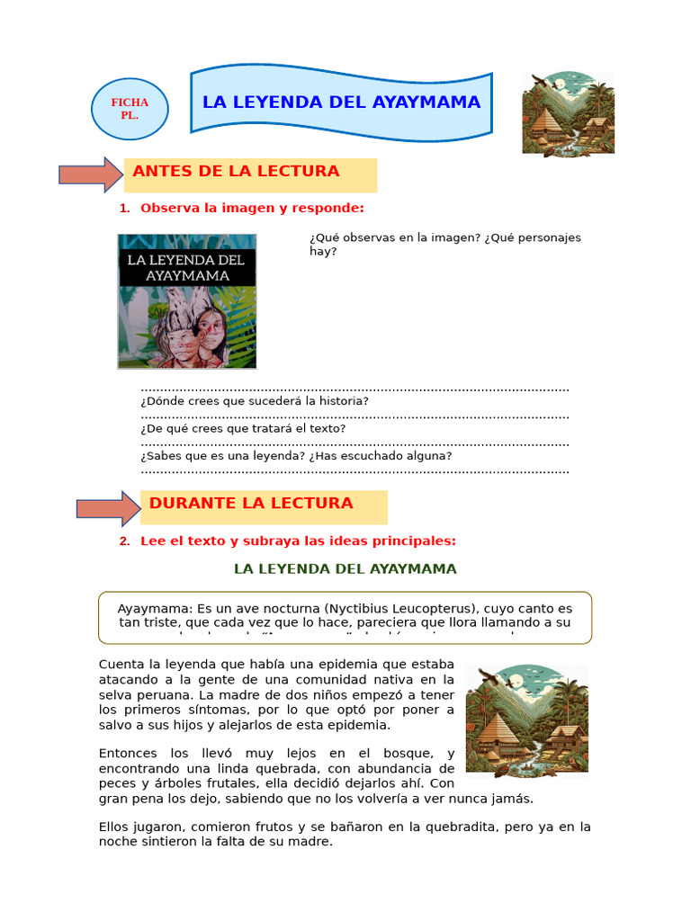 Leyenda del Ayaymama: Cuento y Enseñanza | PDF