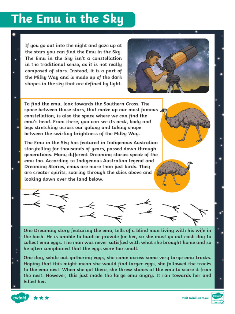 Emu in the Sky: Indigenous Legends | PDF | Sky | Milky Way