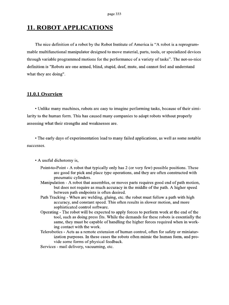 Robot Applications | PDF