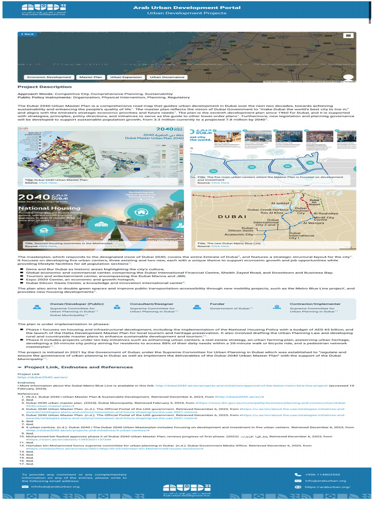 The Dubai 2040 Urban Master Plan | PDF