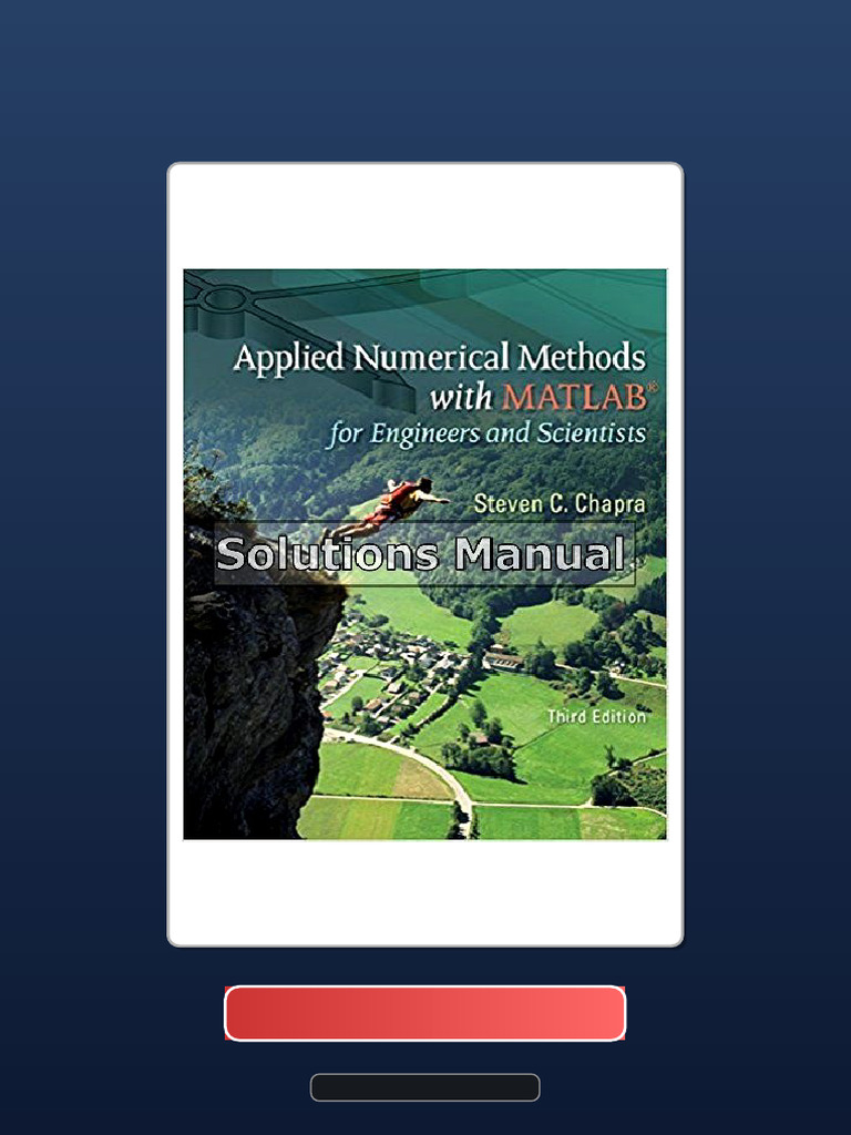 Applied Numerical Methods WMATLAB For Engineers and Scientists 3rd Edition Chapra Digital Access ...