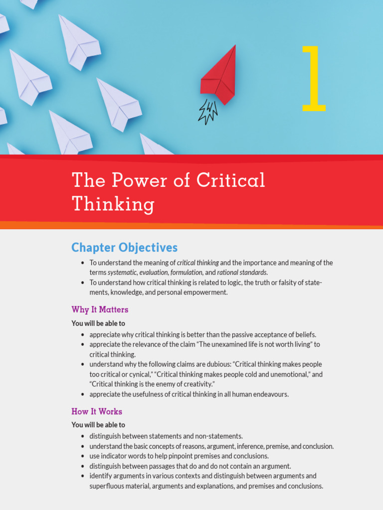 The Power of Critical Thinking | PDF | Argument | Critical Thinking