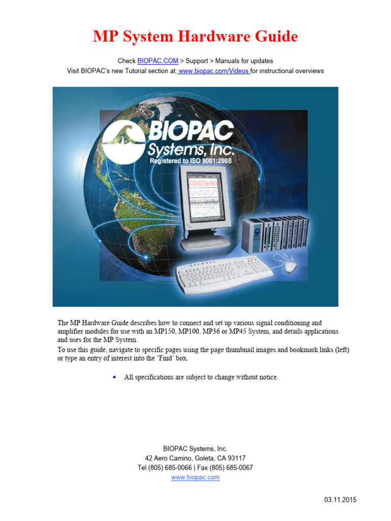 mp150 Hardware Guide | PDF | Usb | Ethernet