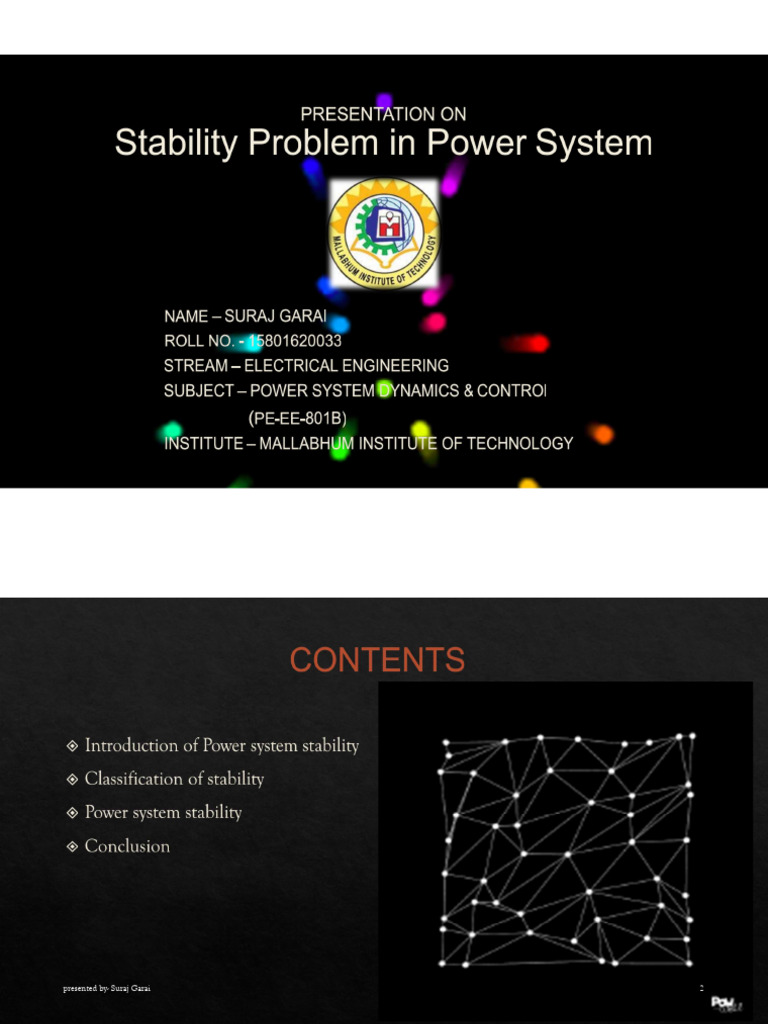Power System Dynamics & Control | PDF