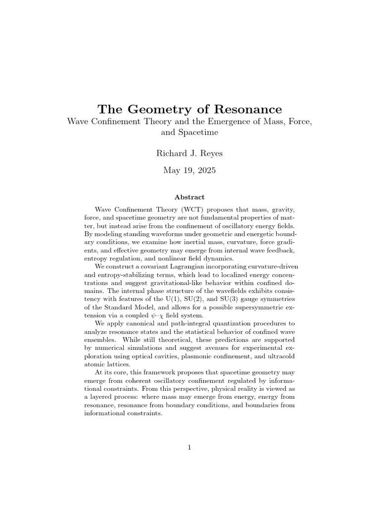 The Geometry of Resonance | PDF | Gauge Theory | Fundamental Interaction
