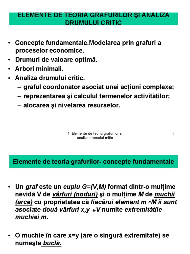 Curs Grafuri Drum Critic | PDF