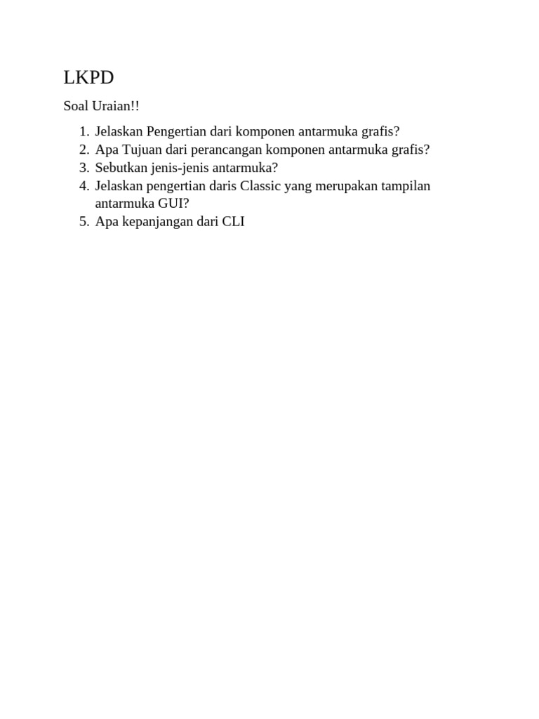 Pengertian dan Tujuan Antarmuka Grafis | PDF