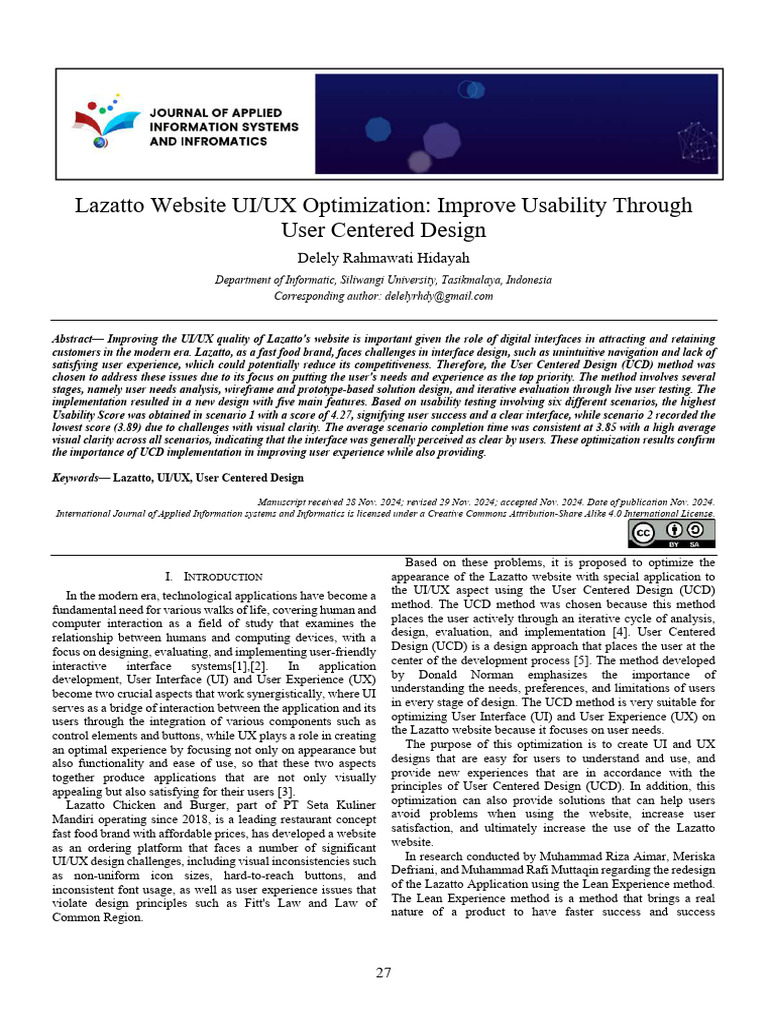 Lazatto Website UI/UX Redesign 2025 | PDF | Usability | Cyberspace