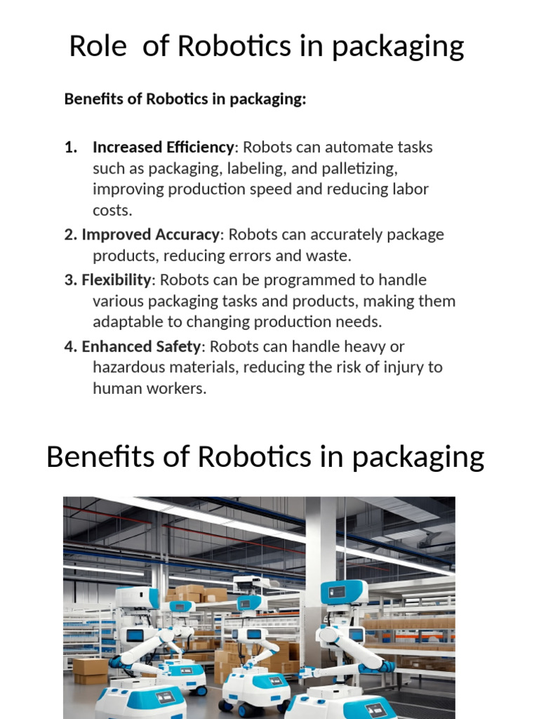 Role of Robotics in Packaging Day3 | PDF | Automation | Robot