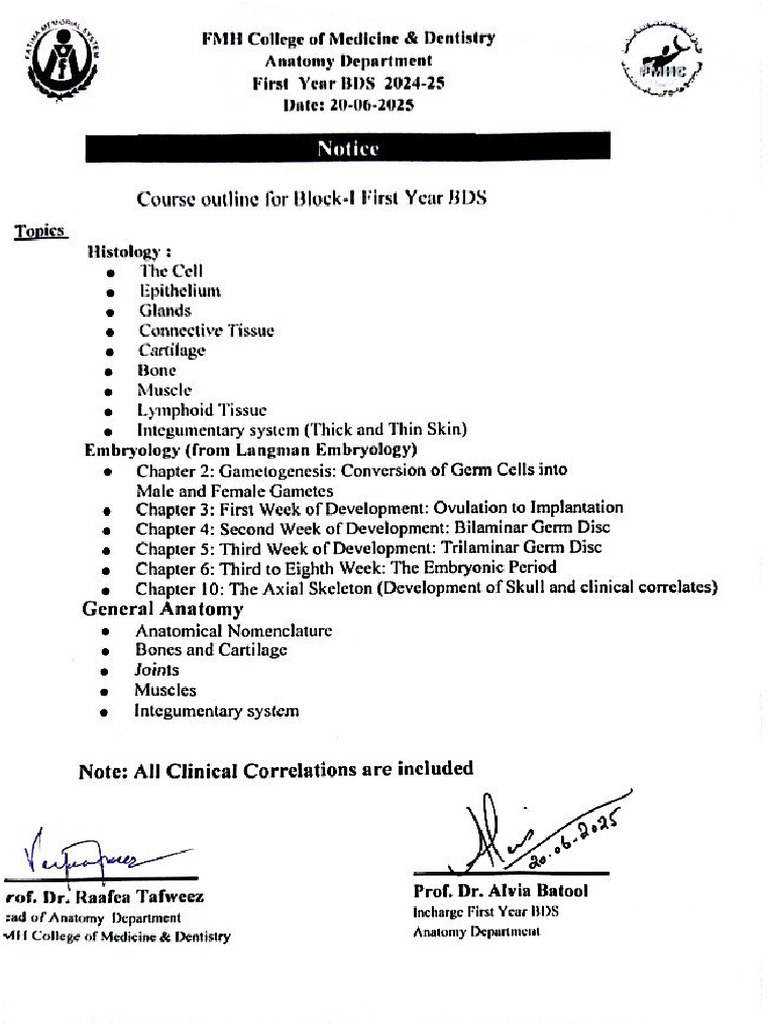 BDS Block Syllabus | PDF