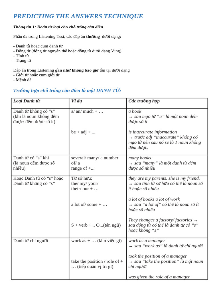 Predicting The Answers Technique | PDF