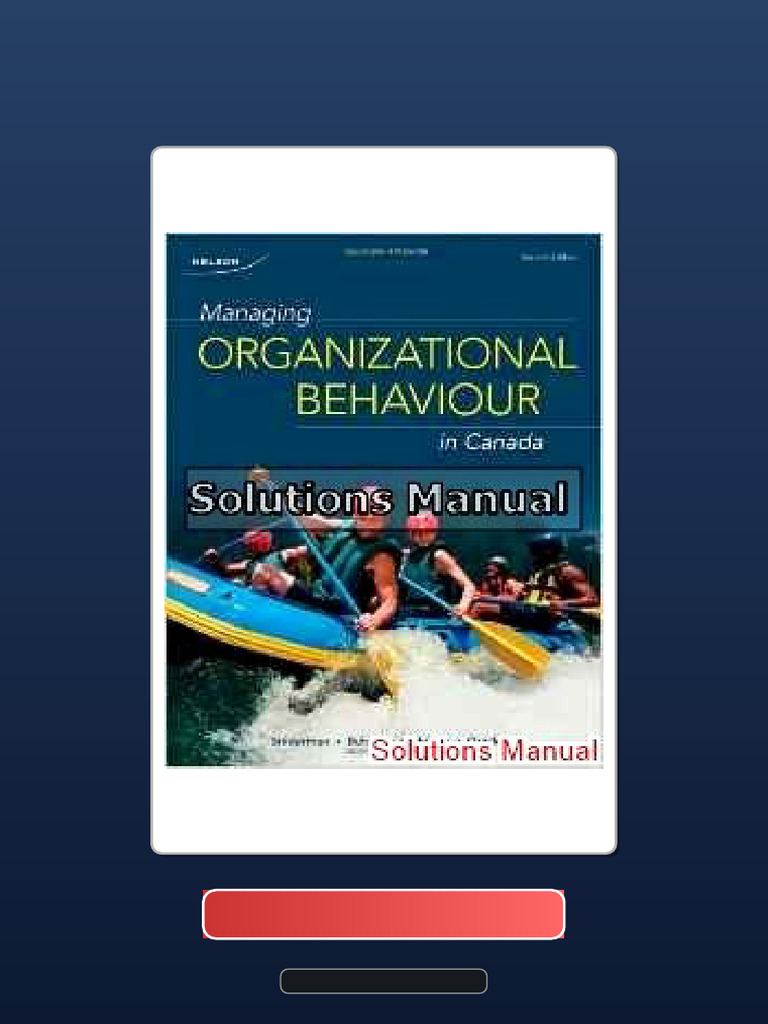 Complete Bundle Managing Organizational Behaviour in Canada 2nd Edition ...