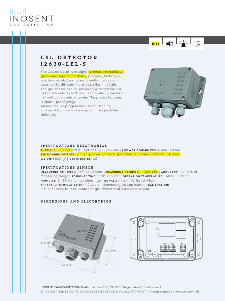 I2630 LEL S Data Sheet | PDF