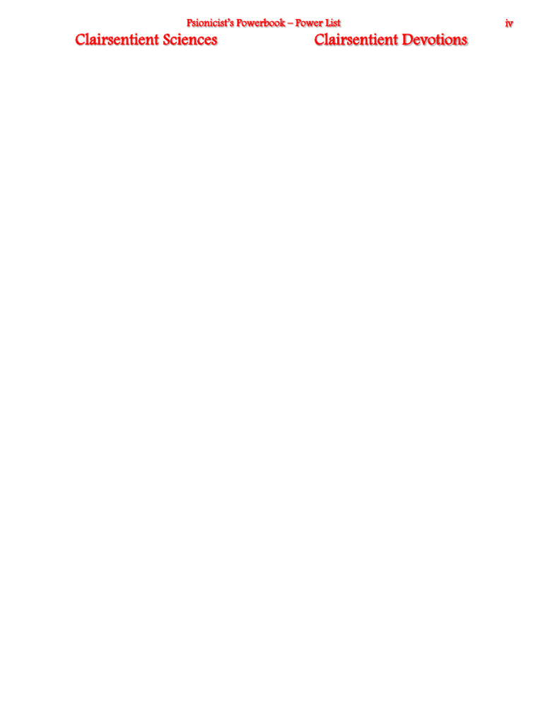 Psionicist's Powerbook 3.0-4 | PDF | Senses